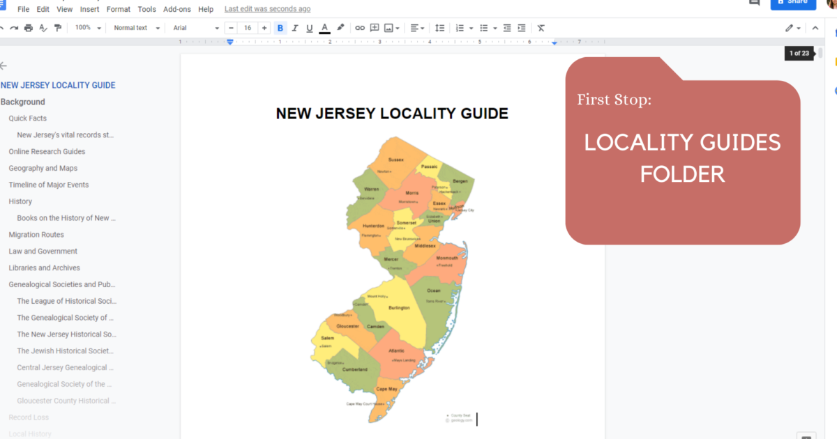 Creating a Research Reference Guide in Google Drive – GenealogyNow