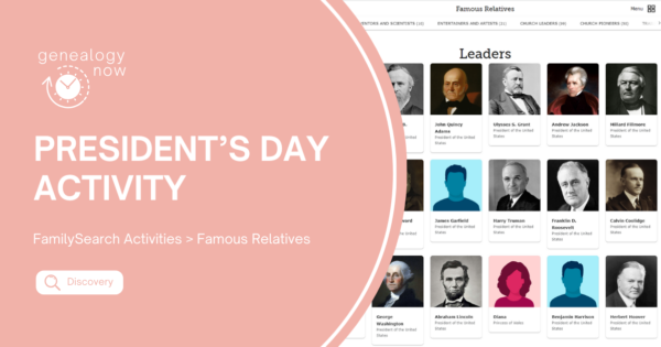 President’s Day Activity – GenealogyNow